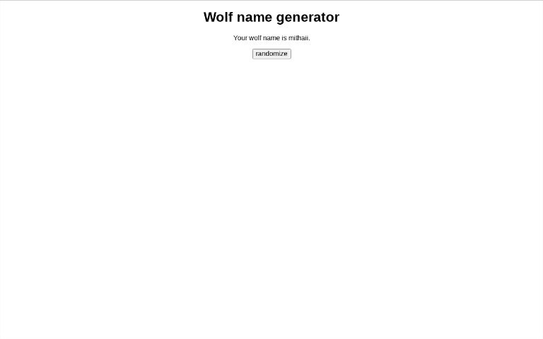 Wolf name generator