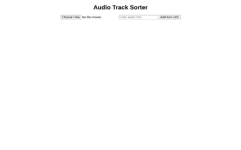 Audio Track Sorter ― Perchance Generator