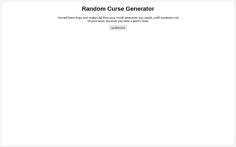 Random Curse Generator