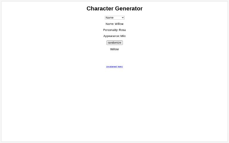Character Generator