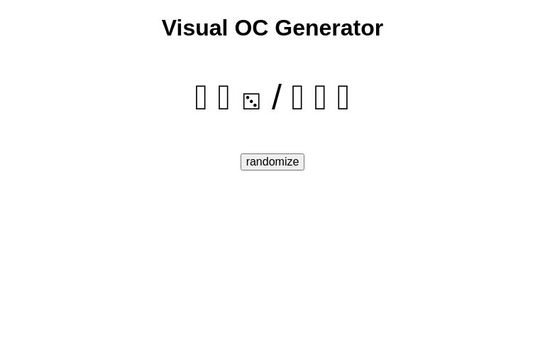 Visual OC Generator