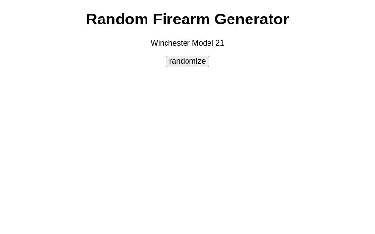 Random Firearm Generator