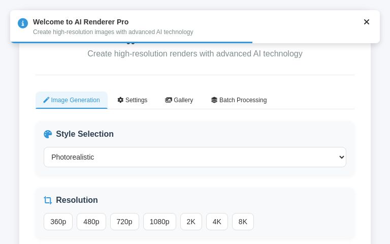 AI Renderer Pro ― Perchance Generator