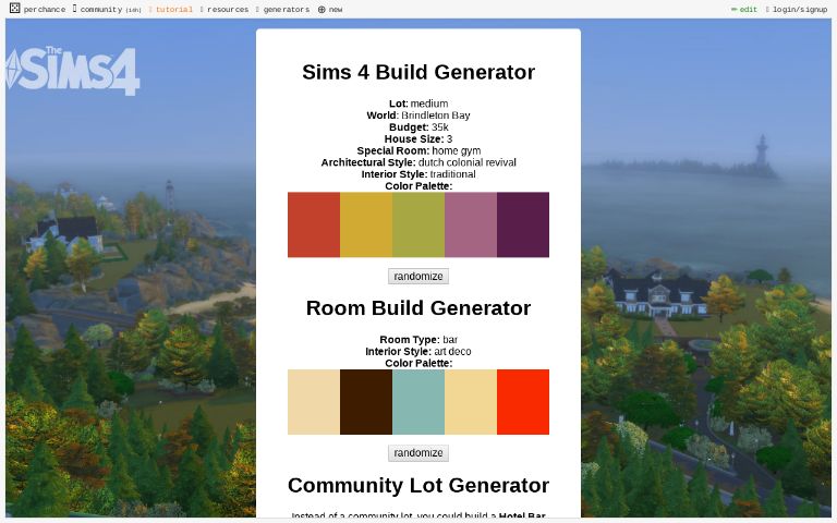 Sims 4 Build Generator