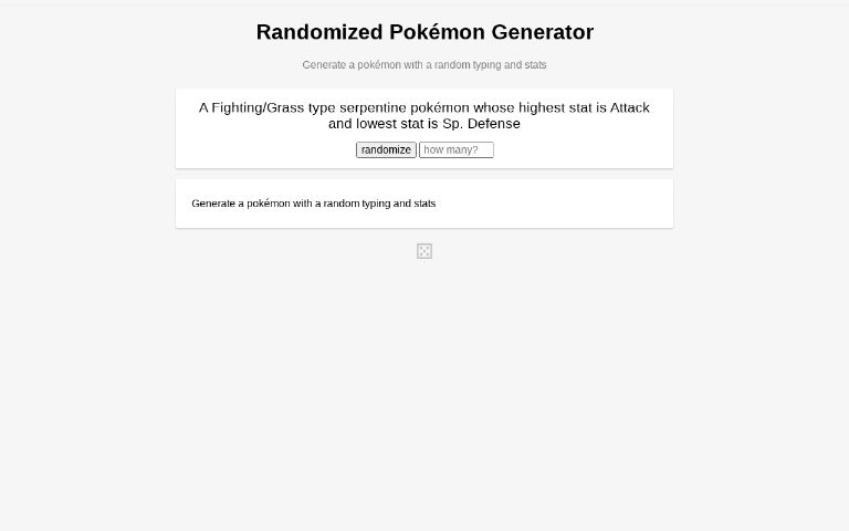 Randomized Pokémon Generator