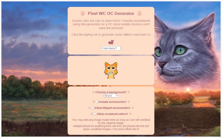 Pixel Wc Oc Generator