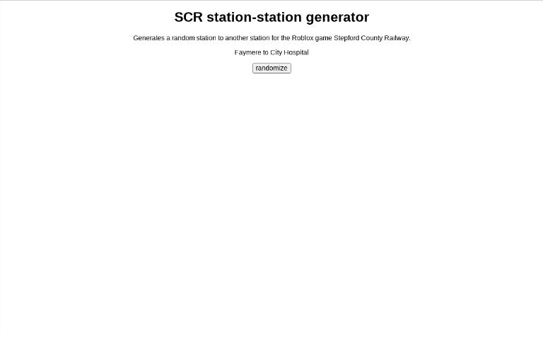 SCR station-station generator
