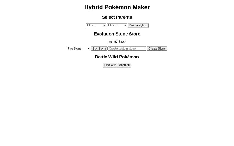 Hybrid Pokémon Maker ― Perchance Generator