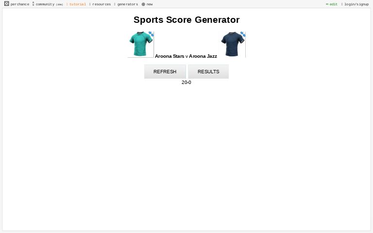 Sports Score Generator