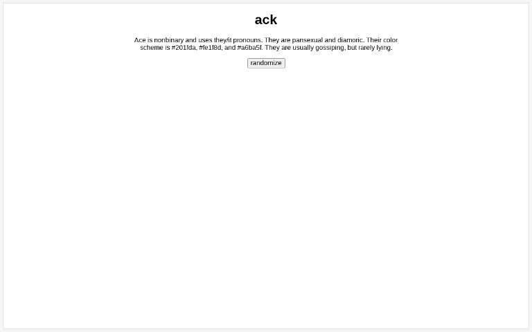 ack ― Perchance Generator