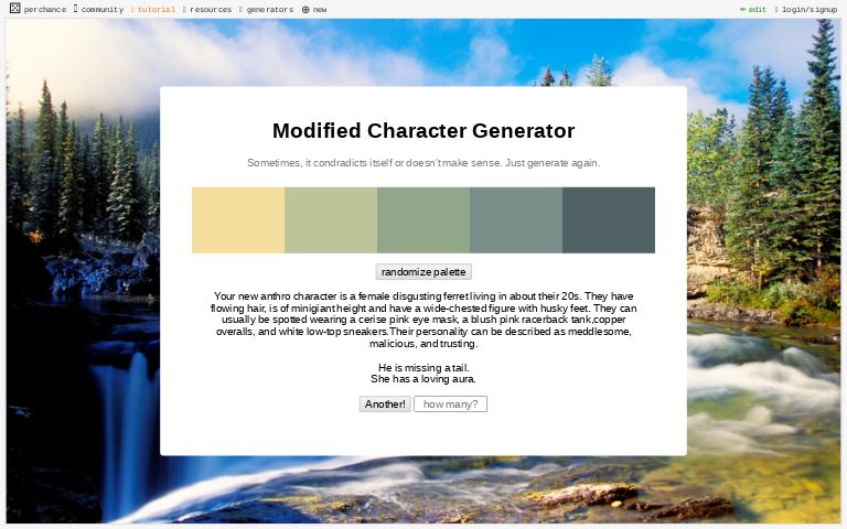 Modified Character Generator