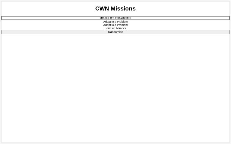 CWN Missions ― Perchance Generator