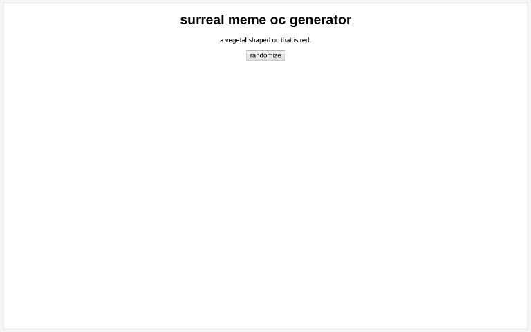 surreal meme oc generator