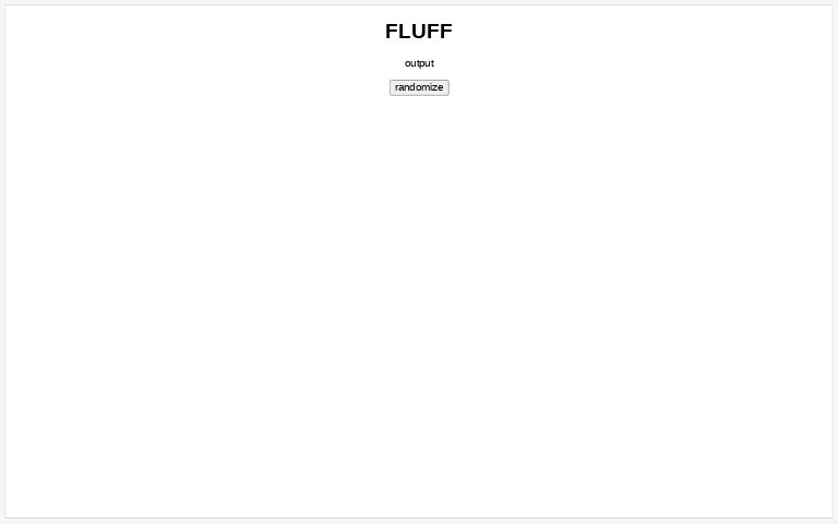 FLUFF ― Perchance Generator