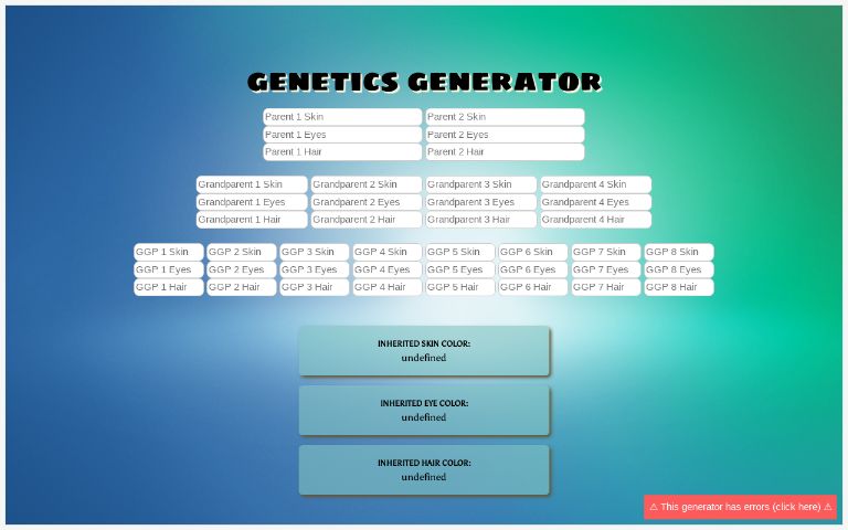 genetics generator