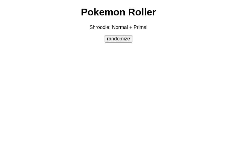 Pokemon Roller ― Perchance Generator