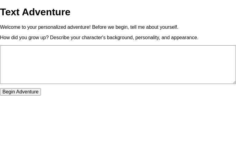 Text Adventure ― Perchance Generator