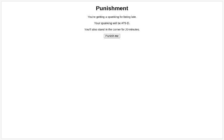 Punishment ― Perchance Generator