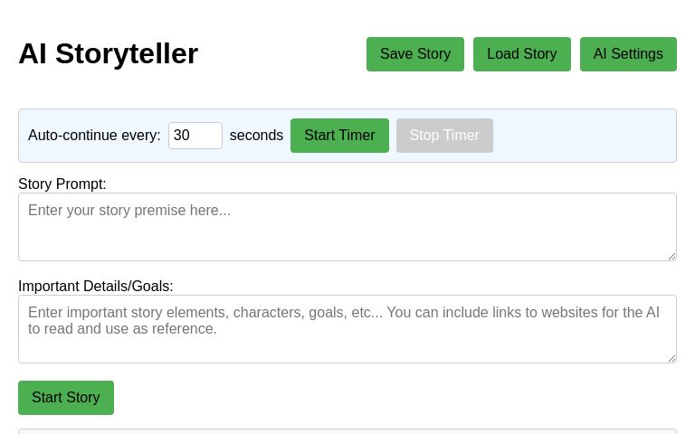 AI Storyteller ― Perchance Generator