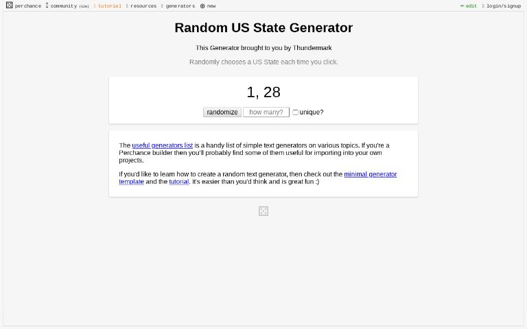 Random US State Generator