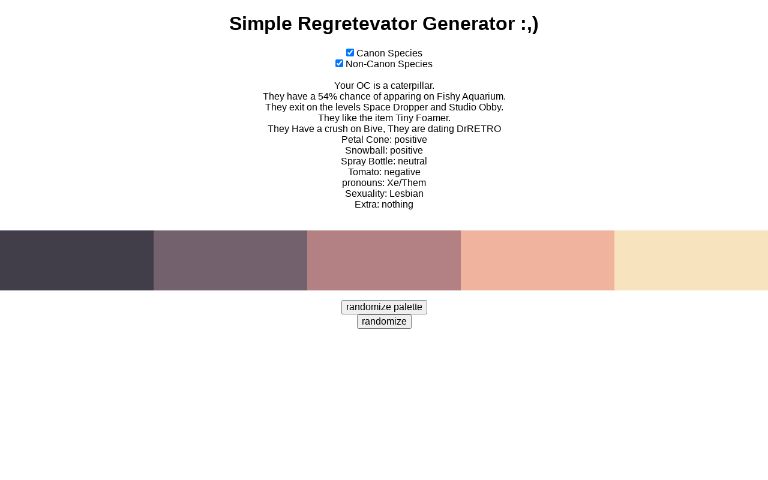 Simple Regretevator Generator :,)