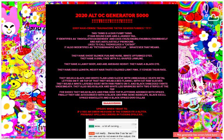 2020 ALT OC GENERATOR 5000!!!!11!!!!1!!!!!1!!!!!!