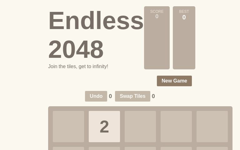 Endless 2048 ― Perchance Generator