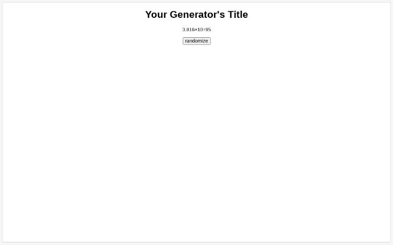 Minimal ― Perchance Generator