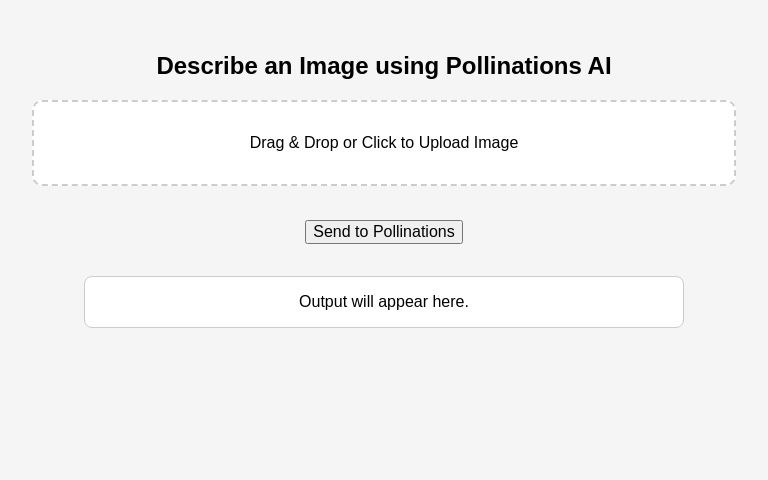 Describe an Image using Pollinations AI ― Perchance Generator