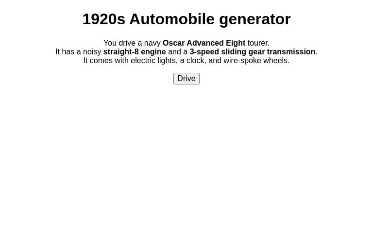 1920s Automobile generator