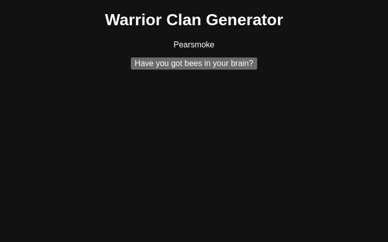 Warrior Clan Generator