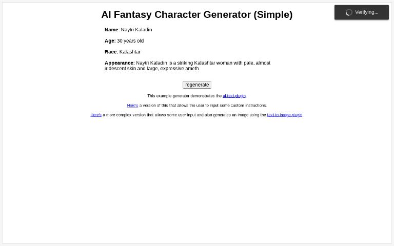 AI Fantasy Character Generator (Simple)