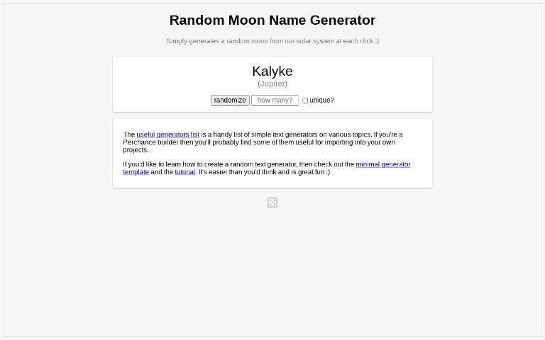 Random Moon Name Generator