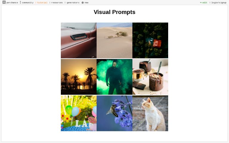 Visual Prompts ― Perchance Generator