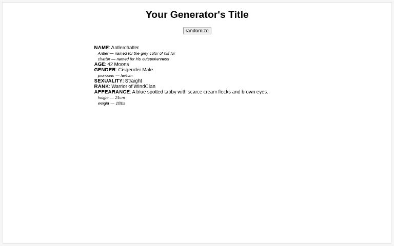 21a29occle ― Perchance Generator