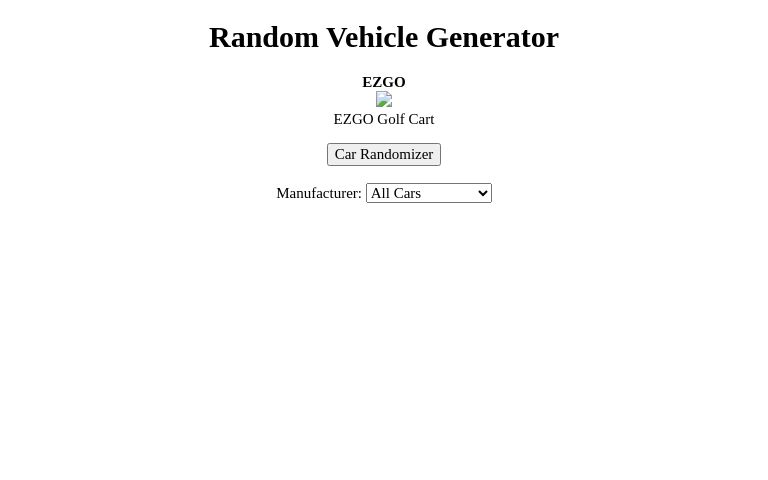 Random Vehicle Generator