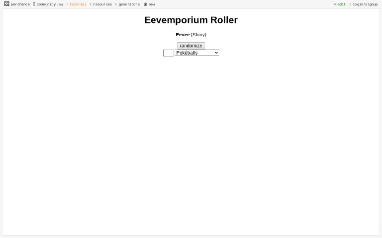 Eevemporium Roller ― Perchance Generator