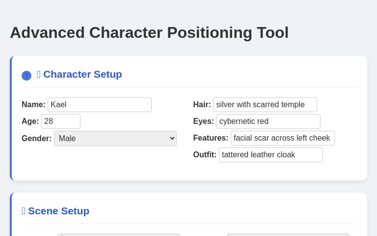 Advanced Character Positioning Tool ― Perchance Generator