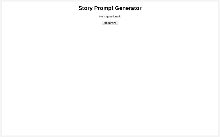 Story Prompt Generator