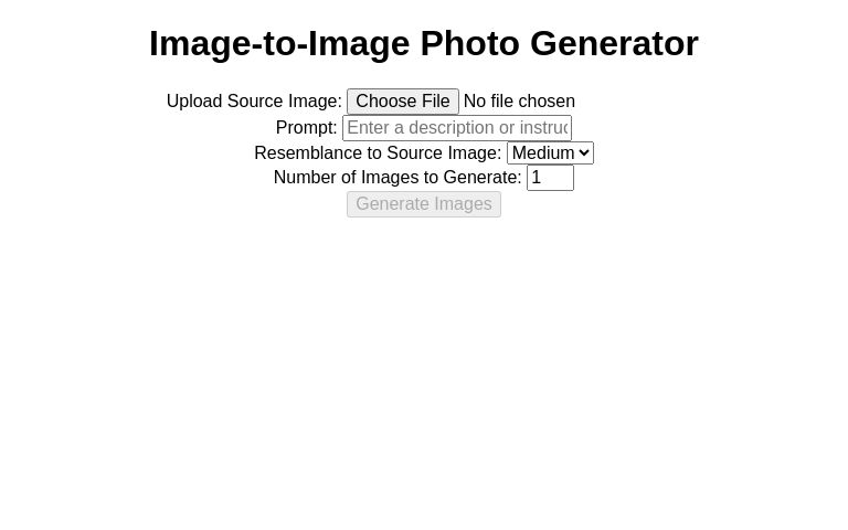Image-to-Image Photo Generator
