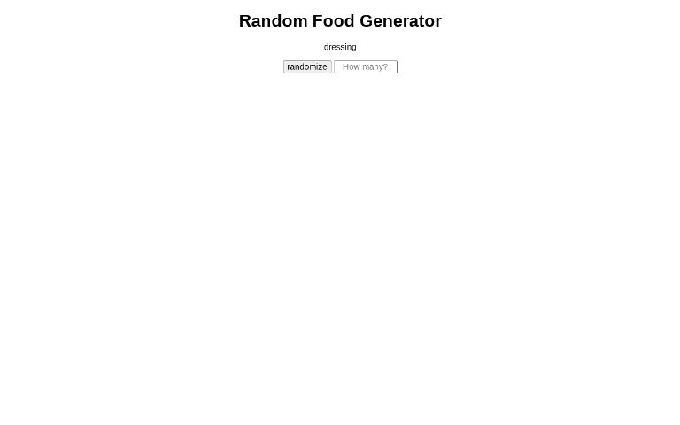 Random Food Generator
