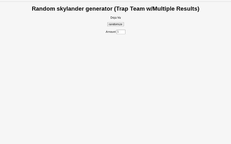 Random skylander generator (Trap Team w/Multiple Results)