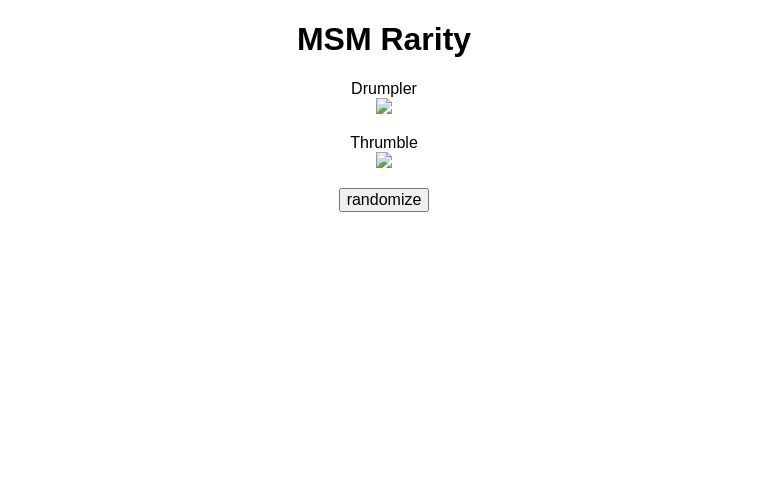 MSM Rarity ― Perchance Generator