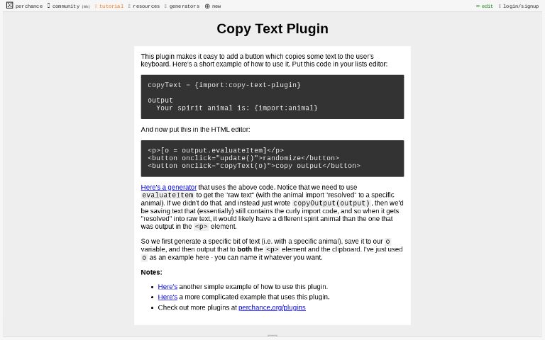Copy Text Plugin