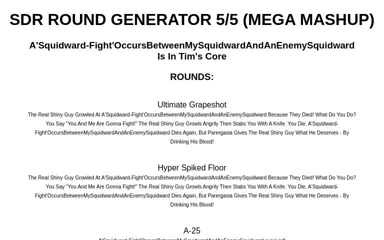 SDR ROUND GENERATOR 5/5 (MEGA MASHUP)