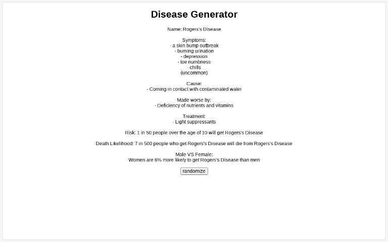 Disease Generator