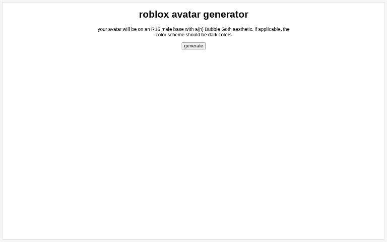 roblox avatar generator