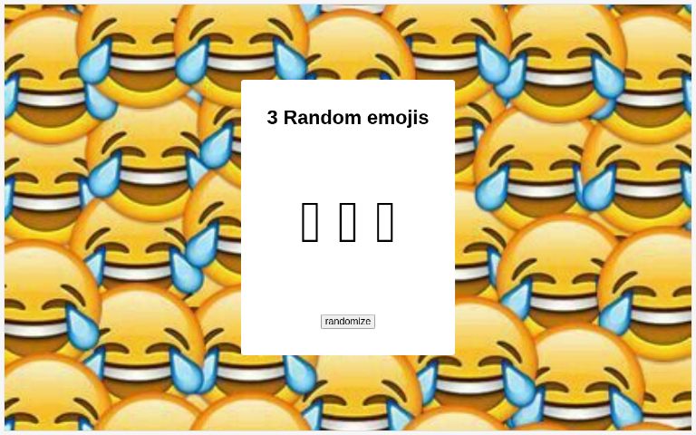 3 Random emojis ― Perchance Generator