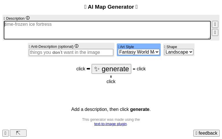 AI Map Generator (free, no sign-up, unlimited)