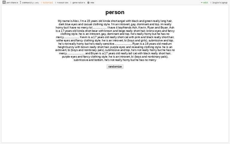 person ― Perchance Generator